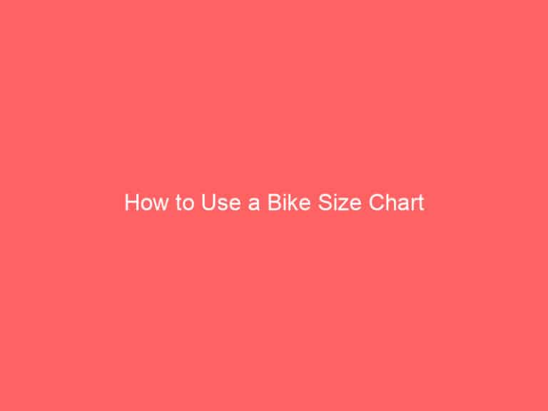 How to Use a Bike Size Chart - Flat Iron Bike